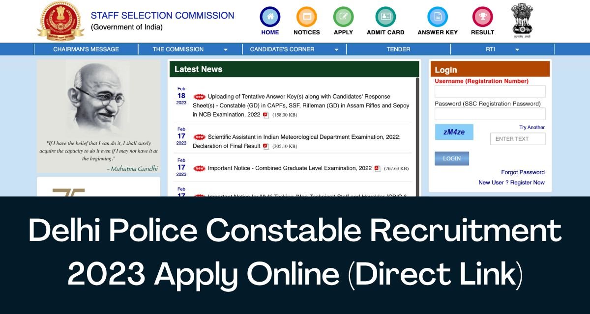 Delhi Police Constable Recruitment 2023 Apply Online - Direct Link 6433 ...